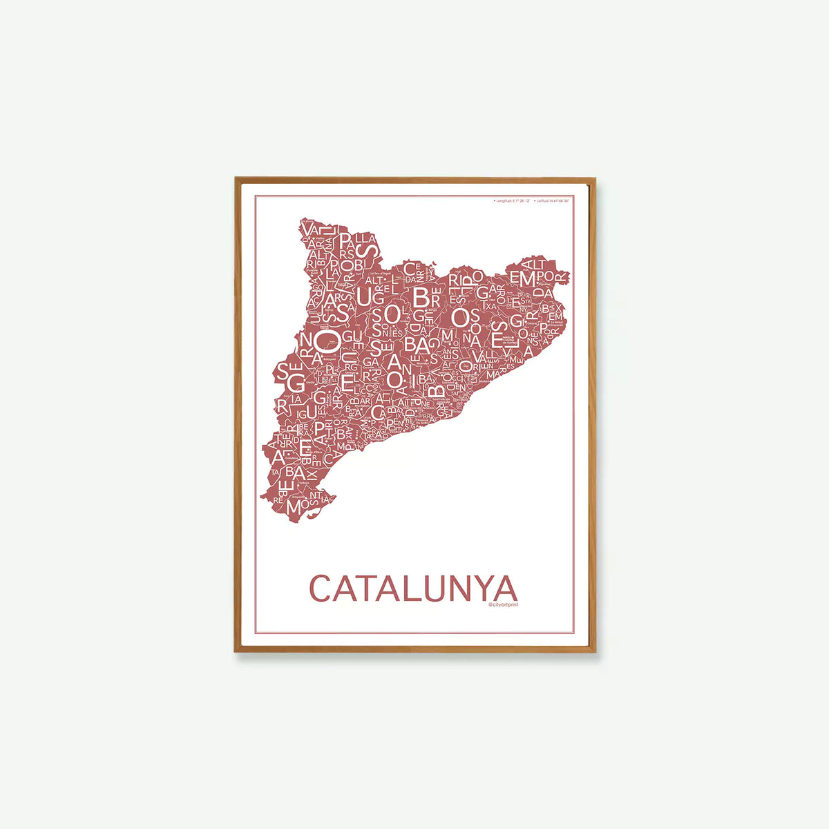 Mapa Catalunya Cartográfica – CityArtPrint